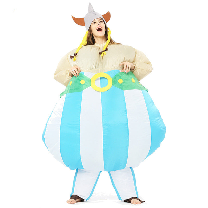 Asterix Obelix Aufblasbare Fettkostüm Viking Cosplay Kostüm | €37,99 ...