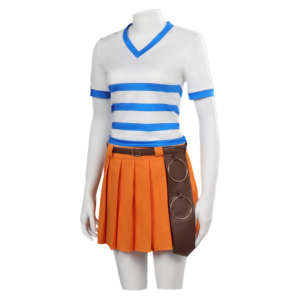 Kinder Mädchen One Piece Nami Sommer Outfit Set Cosplay Halloween Karn ...