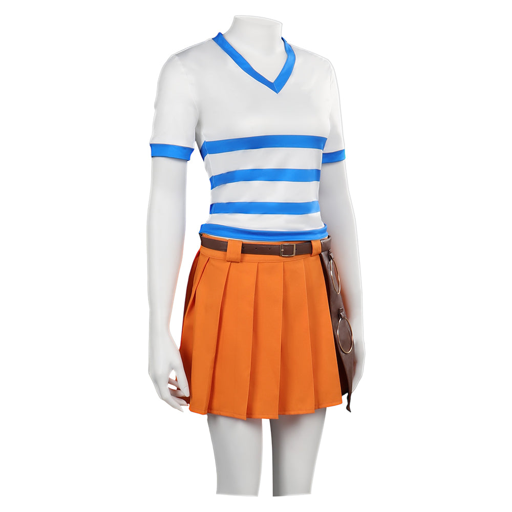 Kinder Mädchen One Piece Nami Sommer Outfit Set Cosplay Halloween Karn ...